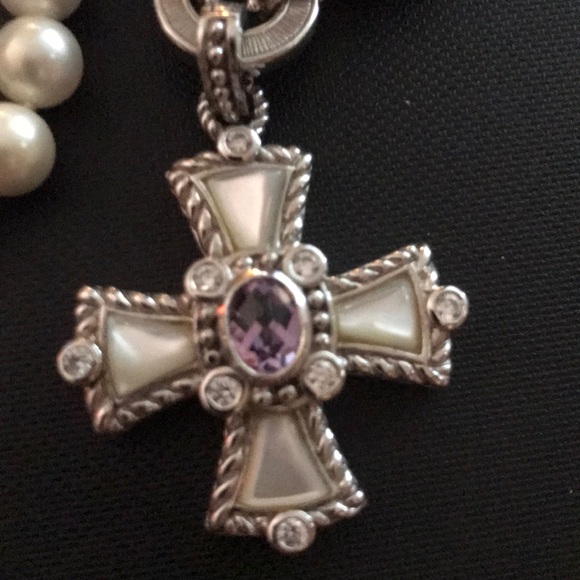 Judith Ripka | Jewelry | Judith Ripka Pearl Necklace With Enhancer ...